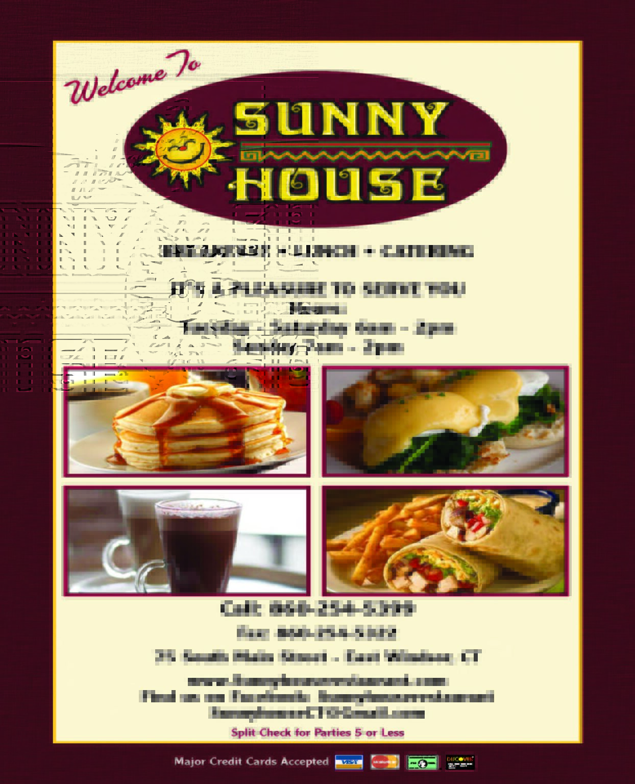 Our Menu « Sunny House Restaurant