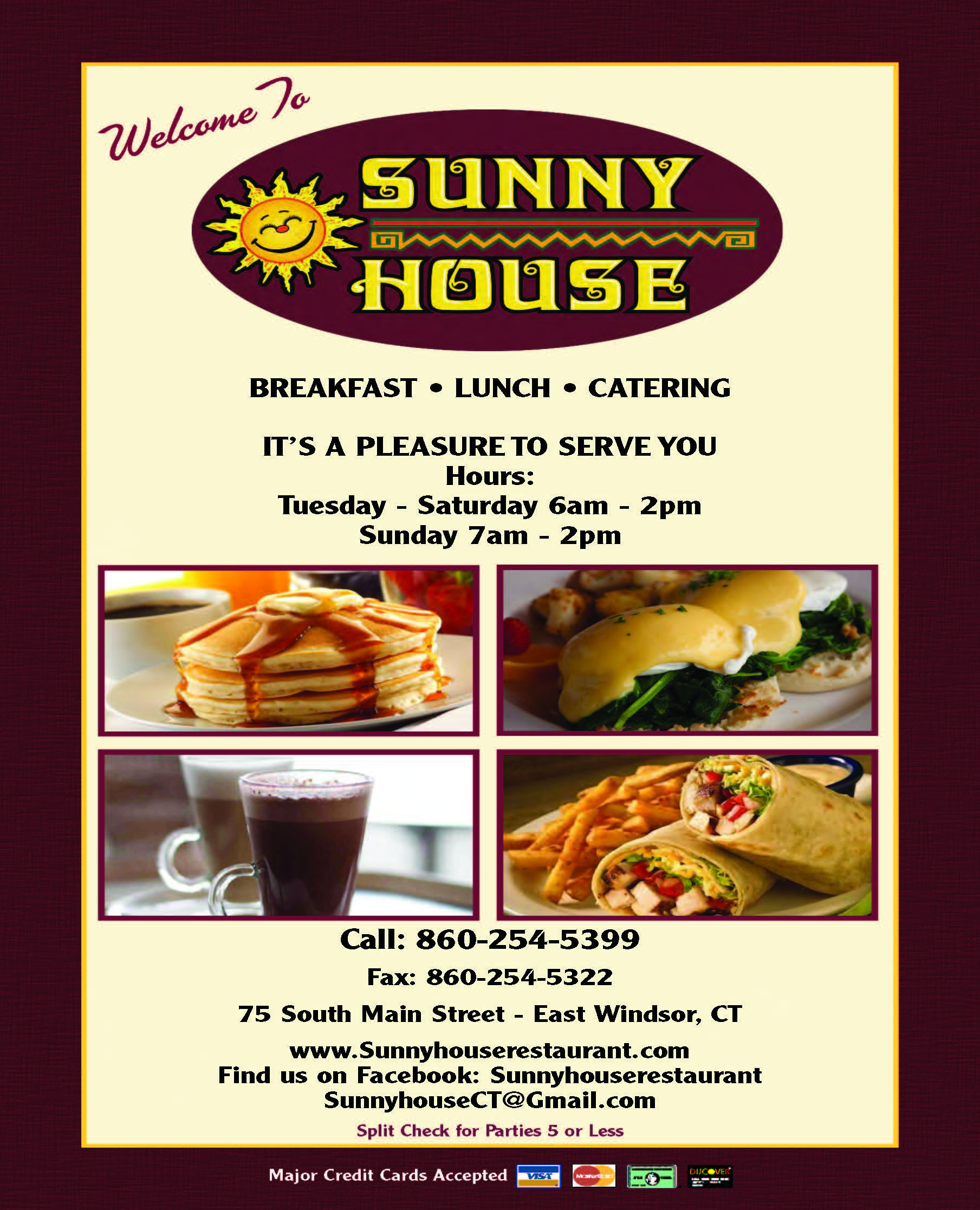 Our Menu « Sunny House Restaurant